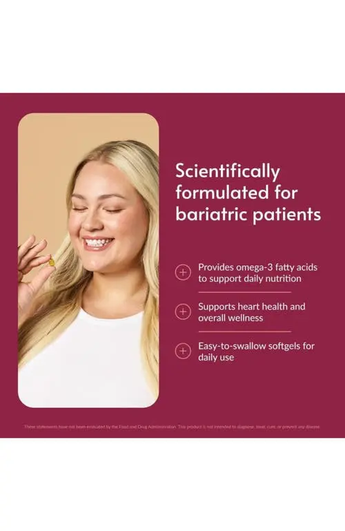 BARIATRIC ADVANTAGE Omega-3 300 Concentrated Epa Dha Fish Oil Softgels 270 Count