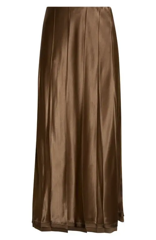 Vince Raw-edge Pleated Statin Skirt