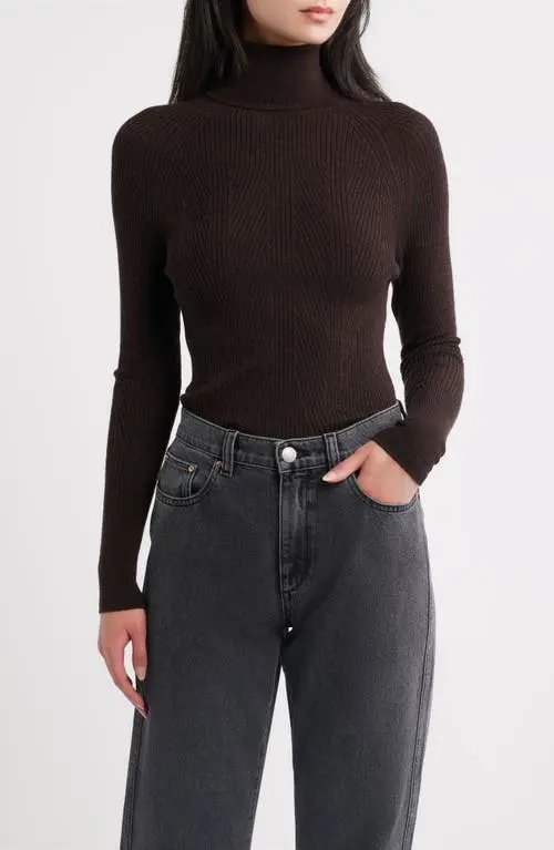 DL1961 Merino Wool Turtleneck Sweater - Brunette