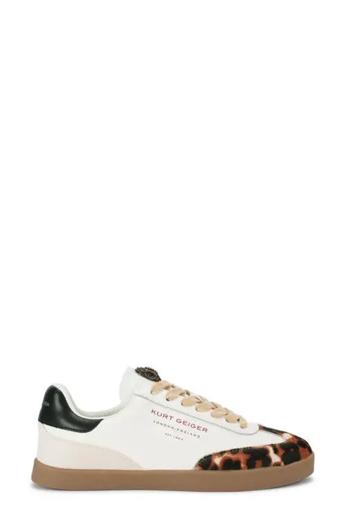 Kurt Geiger Barbican Metallic Leather Low Top Sneakers - Open White