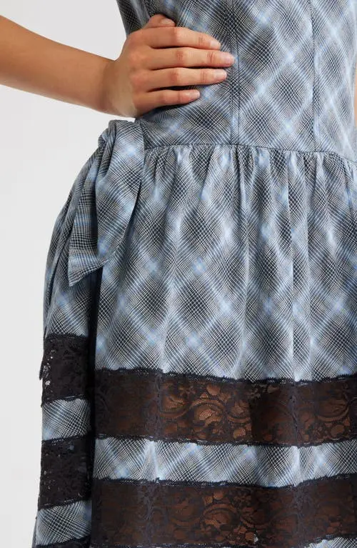 DAMSON MADDER Iggy Lace Insert Midi Dress