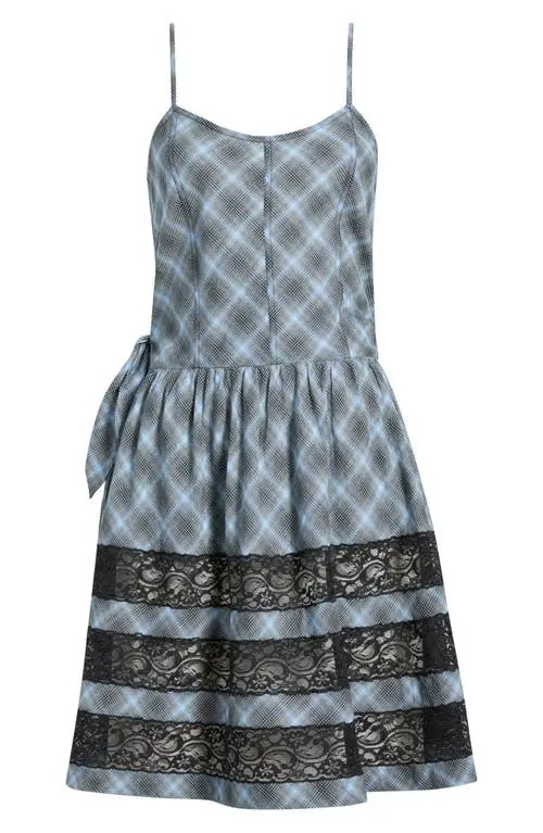 DAMSON MADDER Iggy Lace Insert Midi Dress