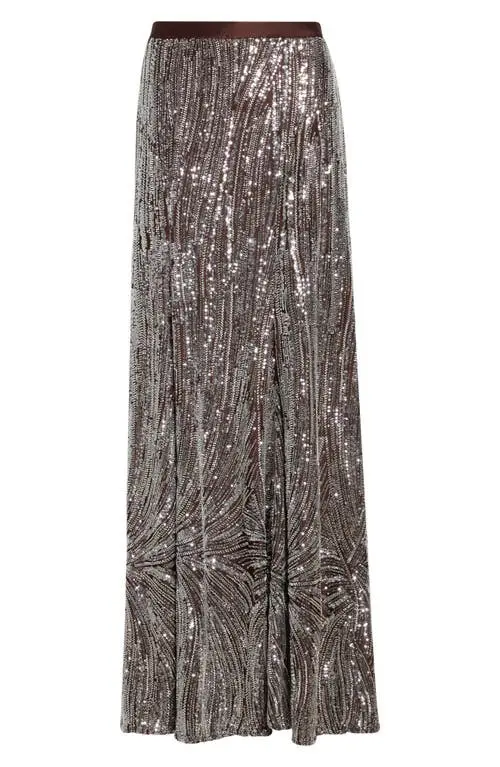 Rabanne Beaded Long Fluid Skirt