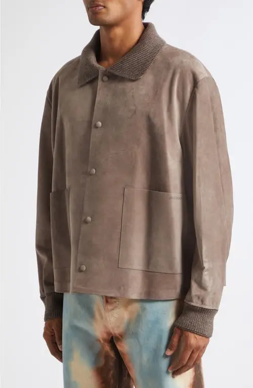 JW Anderson Rib Collar Suede Jacket