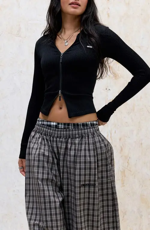 IETS FRANS Hooded Knit Track Top - Black
