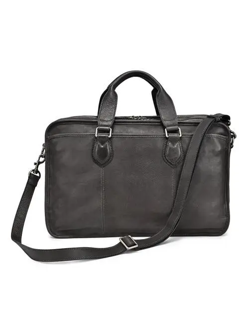 OLD TREND Speedwell Genuine Leather Structured Heritage Briefcase - Slate