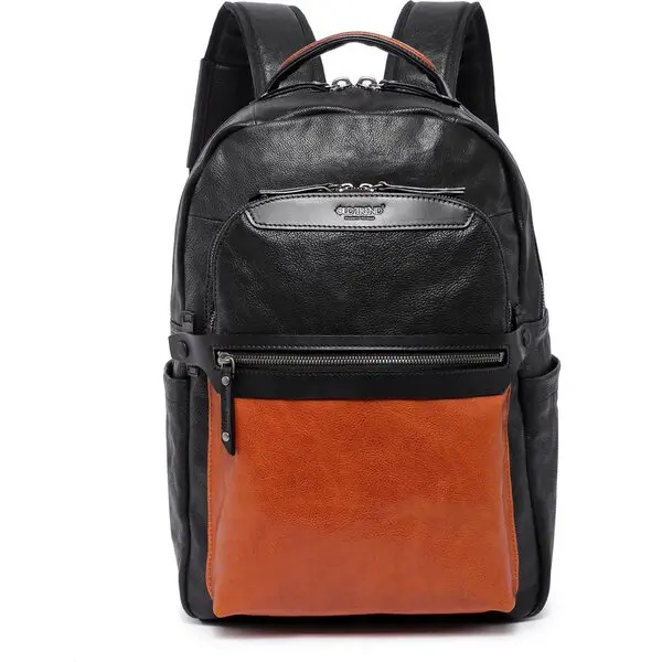 OLD TREND Moonlight Genuine Leather Organized Commuter Backpack - Cognac