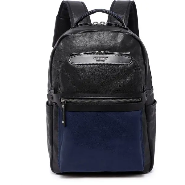 OLD TREND Moonlight Genuine Leather Organized Commuter Backpack - Navy