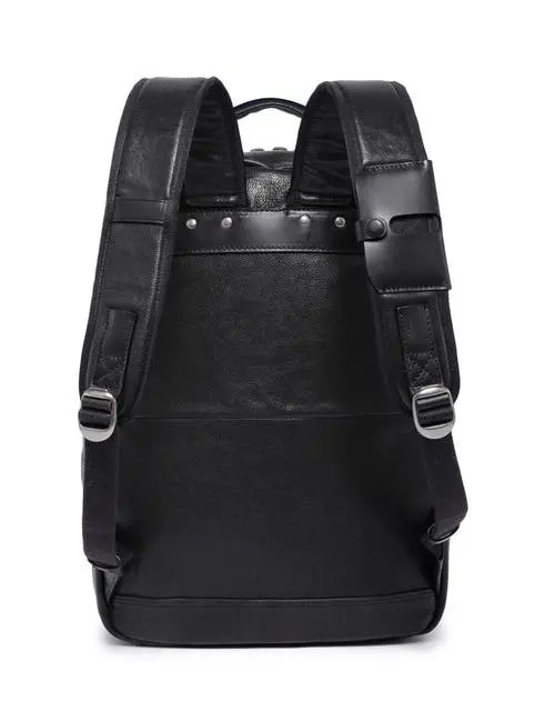 OLD TREND Moonlight Genuine Leather Organized Commuter Backpack - Navy