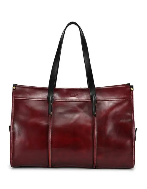 OLD TREND Fern Genuine Leather Spacious Heritage Weekender - Rusty Red