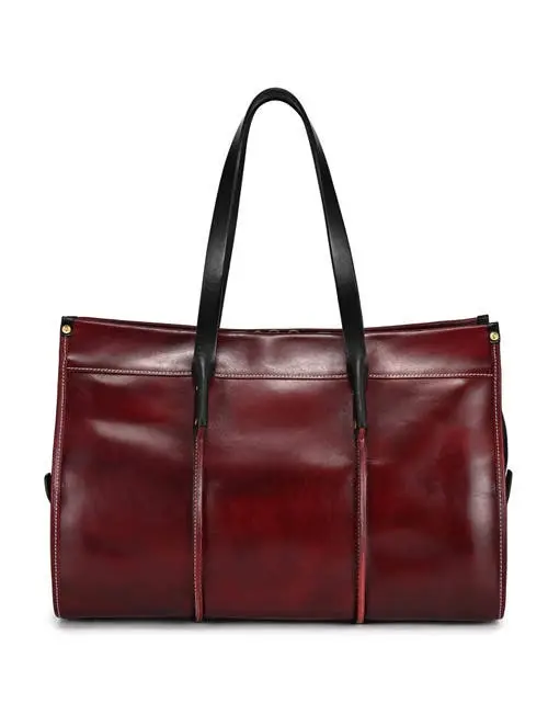 OLD TREND Fern Genuine Leather Spacious Heritage Weekender - Rusty Red