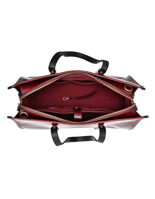OLD TREND Fern Genuine Leather Spacious Heritage Weekender - Rusty Red