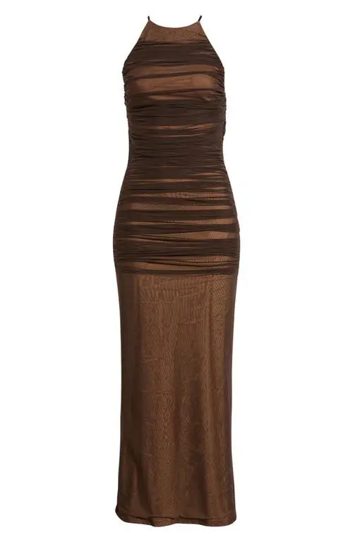 Line & Dot Marceline Mesh Body-con Cocktail Dress
