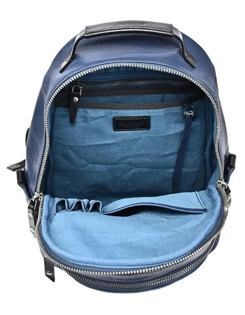 OLD TREND Fern Genuine Leather Structured Everyday Backpack - Navy