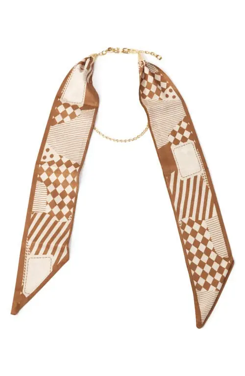 PANACEA Scarf Chain Necklace - Brown