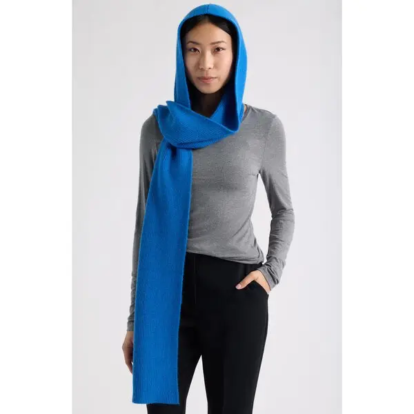 Deluc Gentle Hooded Scarf - Cyan
