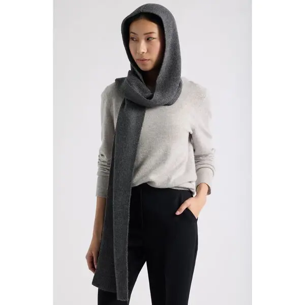 Deluc Gentle Hooded Scarf - Dark Grey