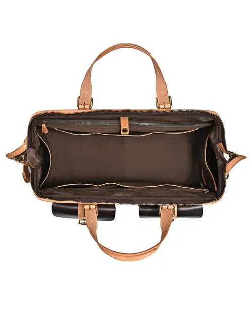OLD TREND Speedwell Genuine Leather Waxed Canvas Travel Duffel - Brown