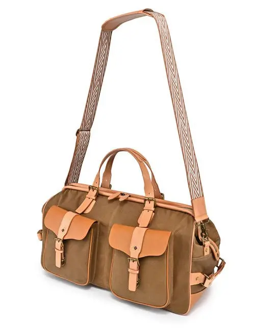 OLD TREND Speedwell Genuine Leather Waxed Canvas Travel Duffel