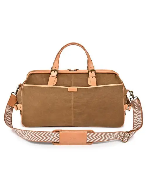 OLD TREND Speedwell Genuine Leather Waxed Canvas Travel Duffel