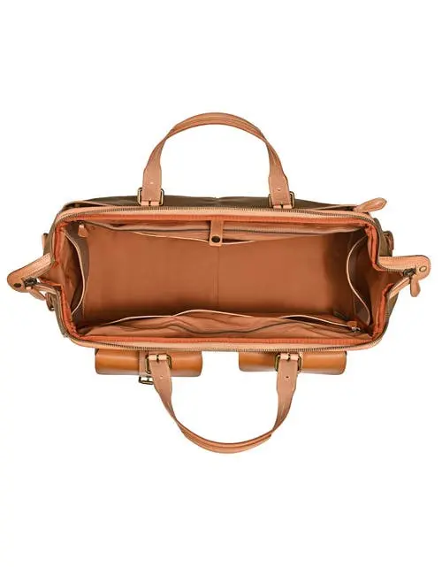 OLD TREND Speedwell Genuine Leather Waxed Canvas Travel Duffel