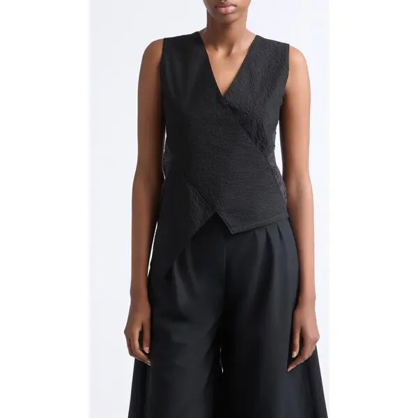 KUR Asymmetrical V-neck Top
