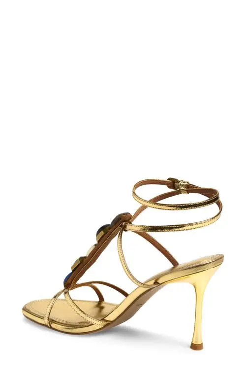 Kurt Geiger Loulou Leather Sandal - Gold