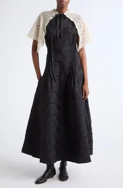 KUR Removable Lace Collar Sleeveless Maxi Dress