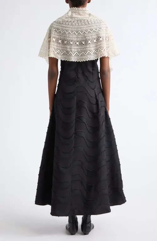 KUR Removable Lace Collar Sleeveless Maxi Dress
