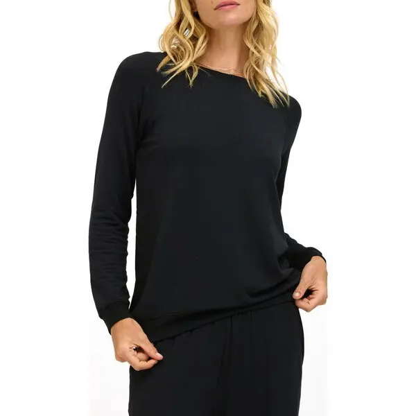 THREADS 4 THOUGHT Priscilla Feather Fleece Sweatshirt - Black