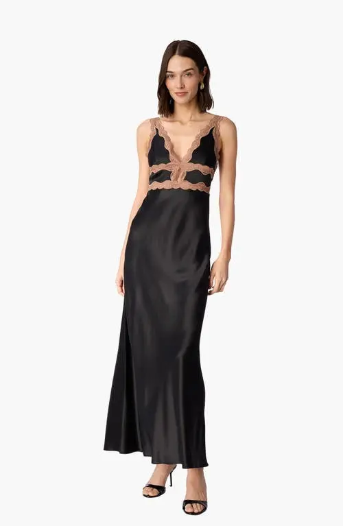 Cami Nyc Wendice Lace Trim Satin Slipdress