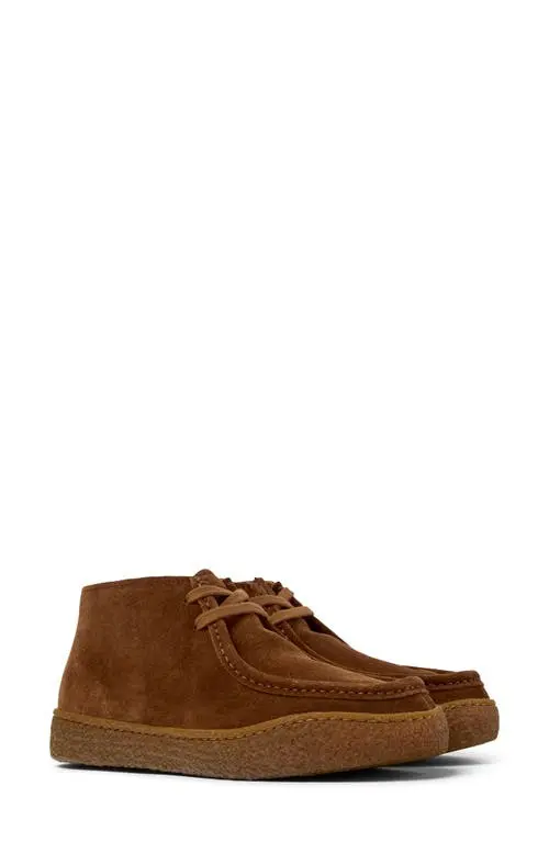Camper Peu Terreno Leather Wallabee Boot - Medium Brown