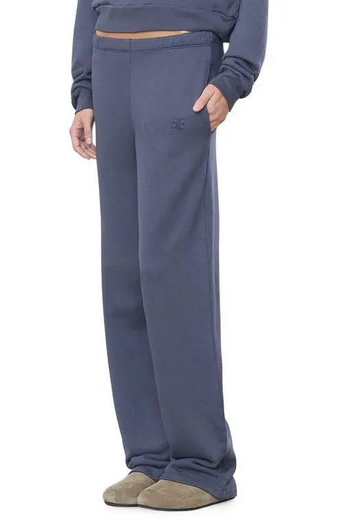 Eterne Oversized Wide Leg Pants - Washed Navy