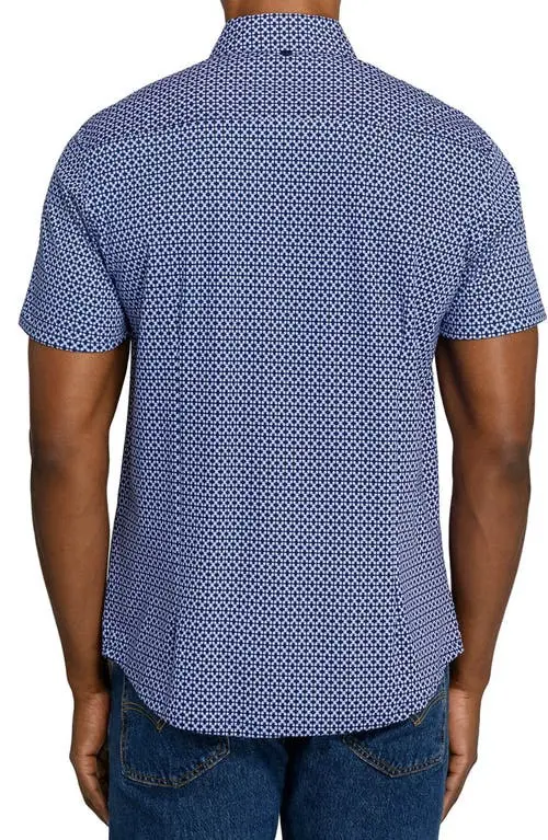 W.R.K Geometric Short Sleeve Button-down Shirt