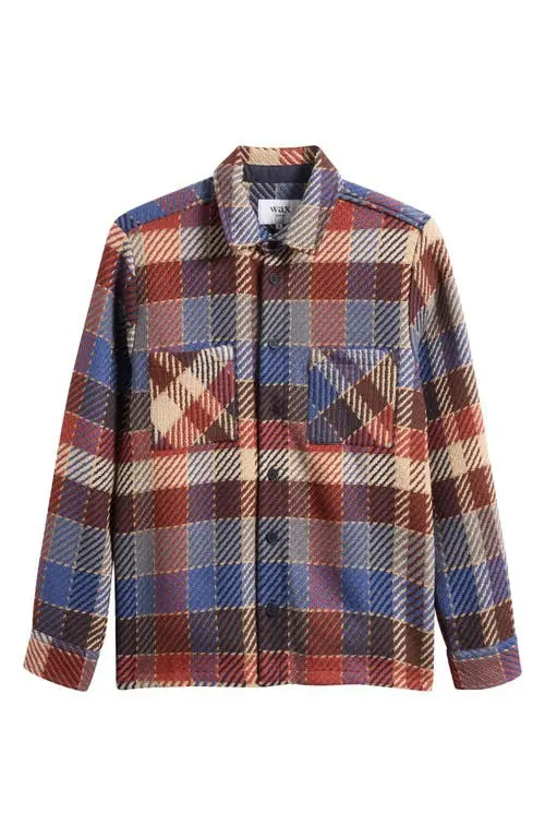 WAX LONDON Whiting Oversize Pike Check Button-up Shirt Jacket