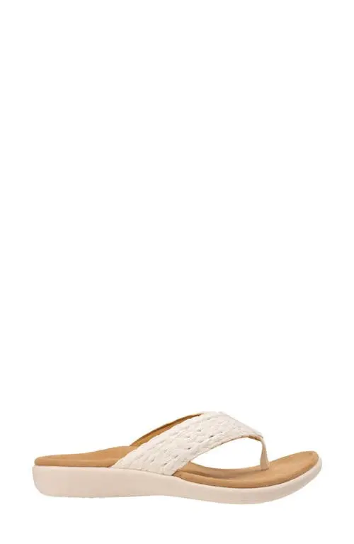 REVITALIGN Yumi Raffia Flip Flop - White
