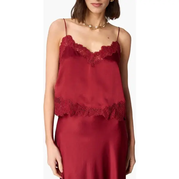 Cami Nyc Malena Lace Trim Silk Camisole