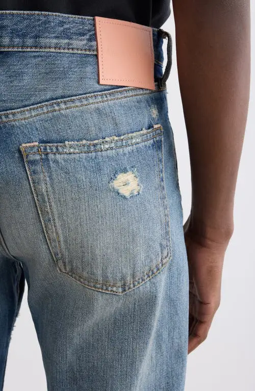 Acne Studios 1996m Distressed Patched Straight Leg Jeans