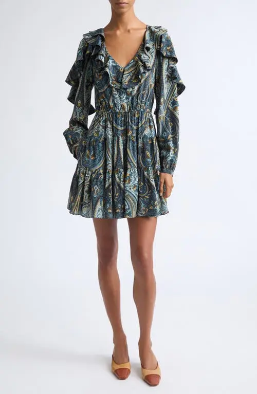 Ulla Johnson Vivi Long Sleeve Silk Minidress