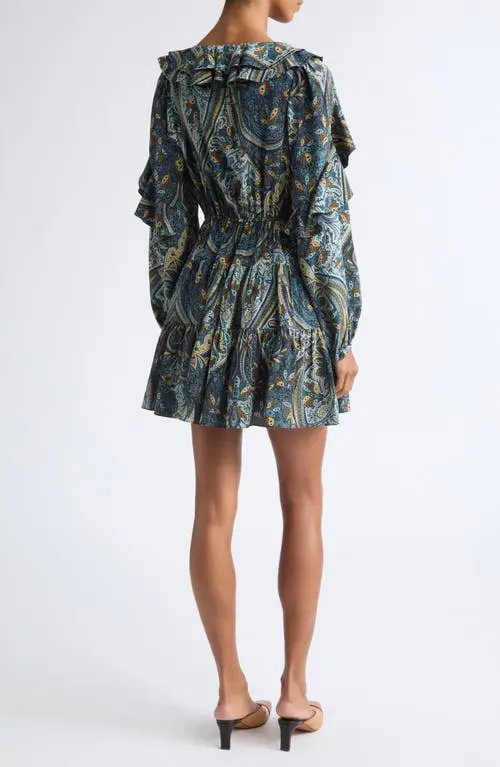 Ulla Johnson Vivi Long Sleeve Silk Minidress