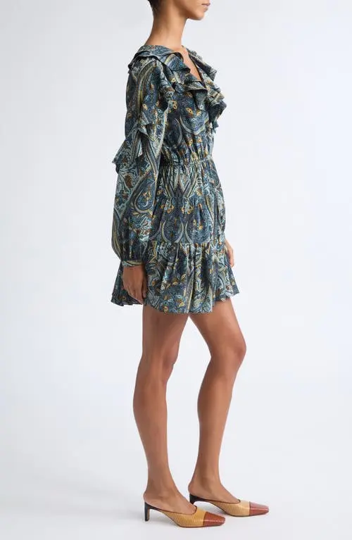 Ulla Johnson Vivi Long Sleeve Silk Minidress