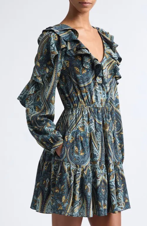 Ulla Johnson Vivi Long Sleeve Silk Minidress