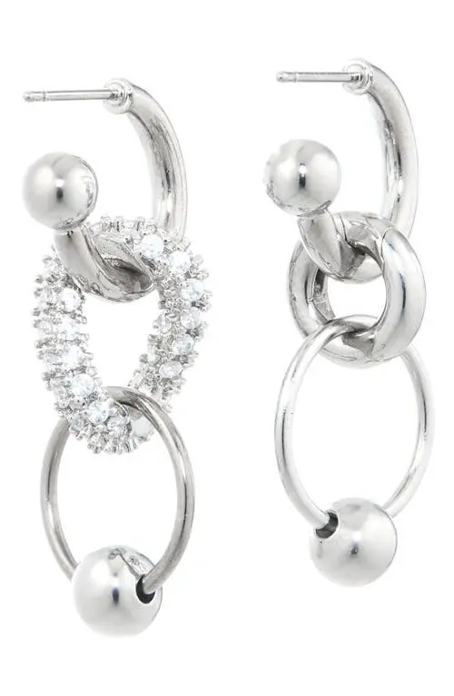 JUSTINE CLENQUET Alison Mismatched Tiered Hoop Drop Earrings