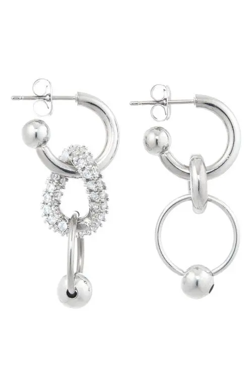 JUSTINE CLENQUET Alison Mismatched Tiered Hoop Drop Earrings