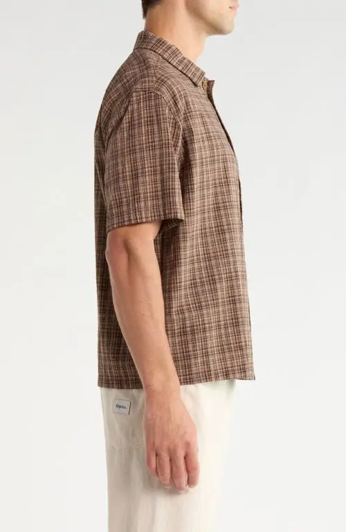 RHYTHM Brady Relaxed Fit Plaid Cotton Button-up Shirt