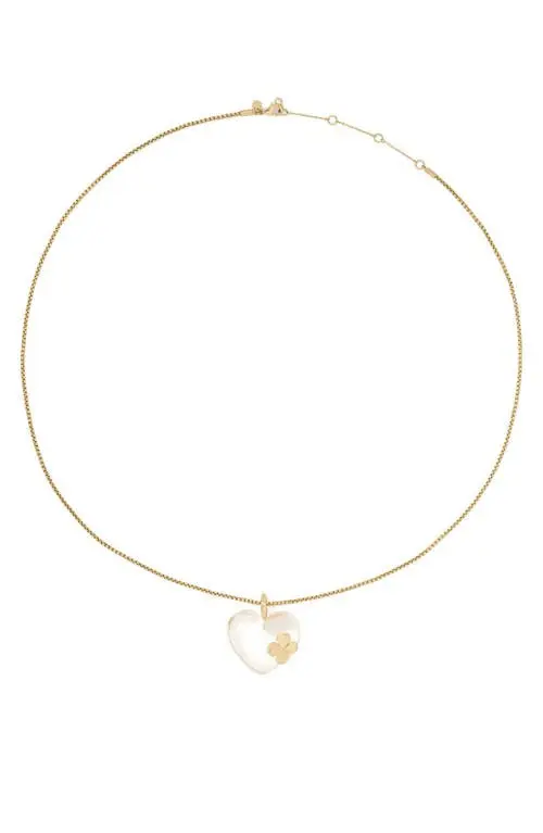 Kate Spade New York Lucite Heart Pendant Necklace