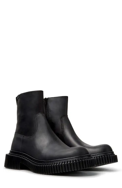 Camper Pix Berlin Leather Ankle Boot - Black
