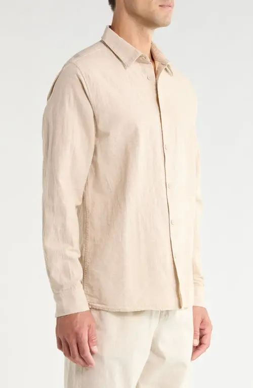 RHYTHM Classic Linen & Cotton Button-up Shirt