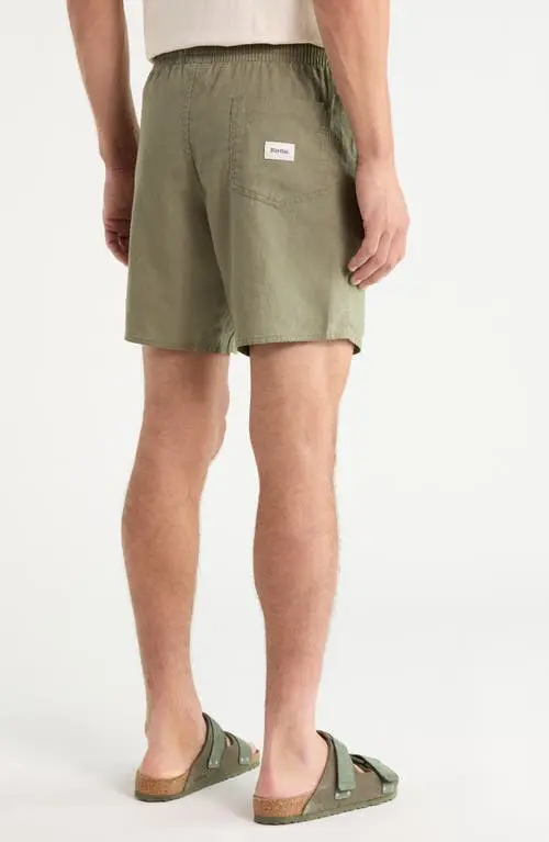 RHYTHM Classic Linen & Cotton Jam Drawstring Shorts - Olive
