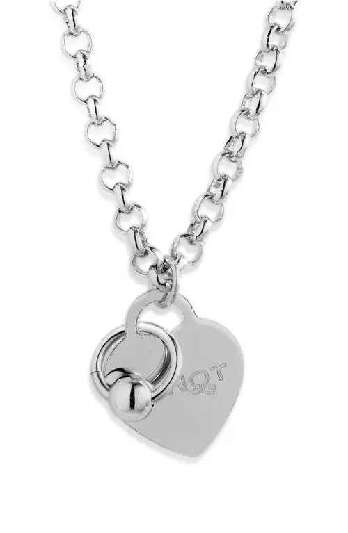 JUSTINE CLENQUET Suzi Heart Charm Necklace - Palladium